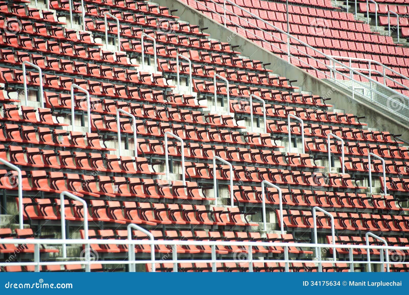Seats in stadium. stock photo. Image of public, number - 34175634