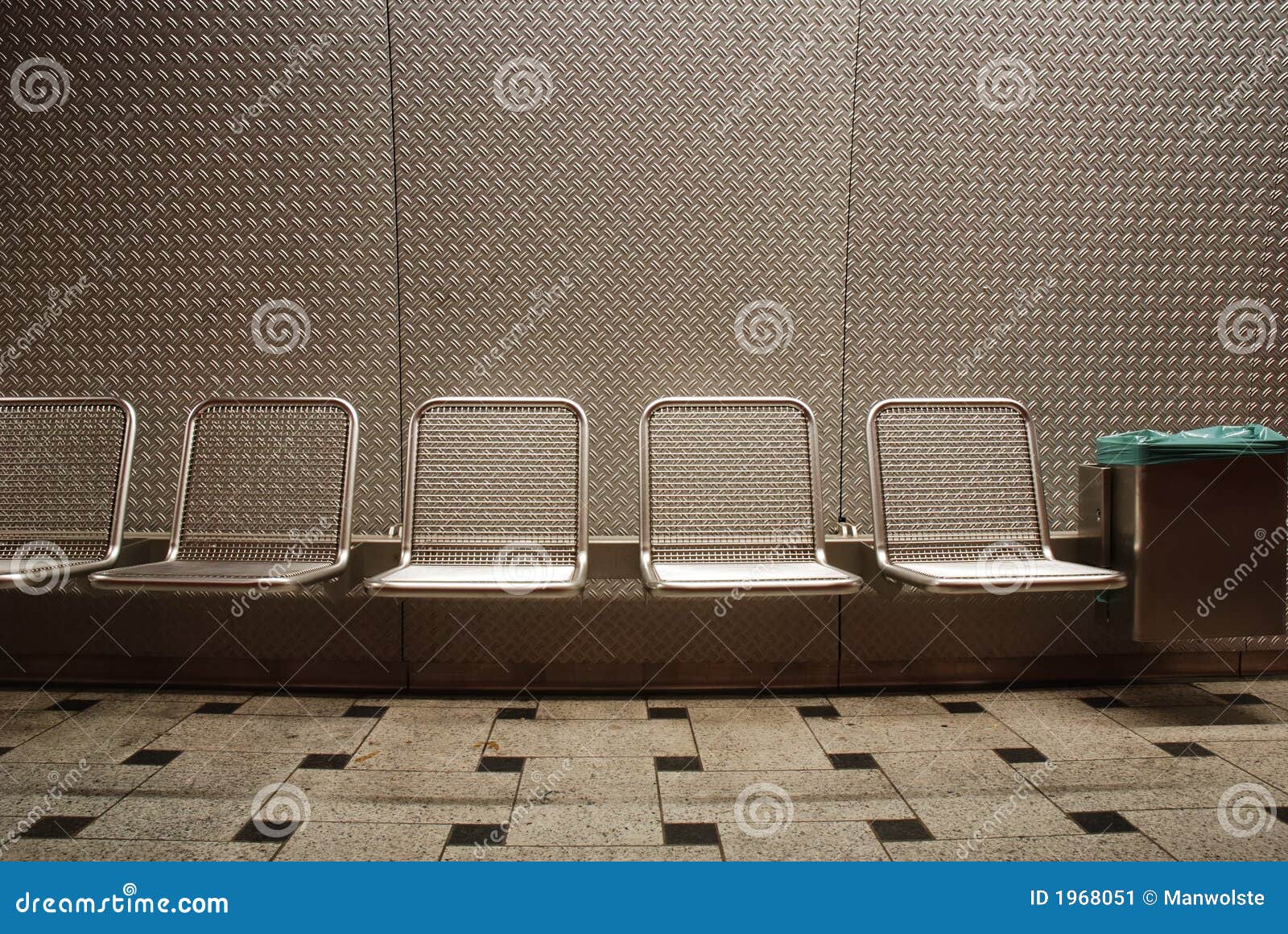 Seats in subway-station stock image. Image of abstract - 1968051
