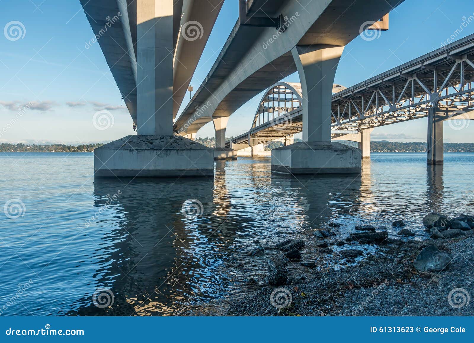 Seattle Bridge 2 stock image. Image of northwest, pillars - 61313623