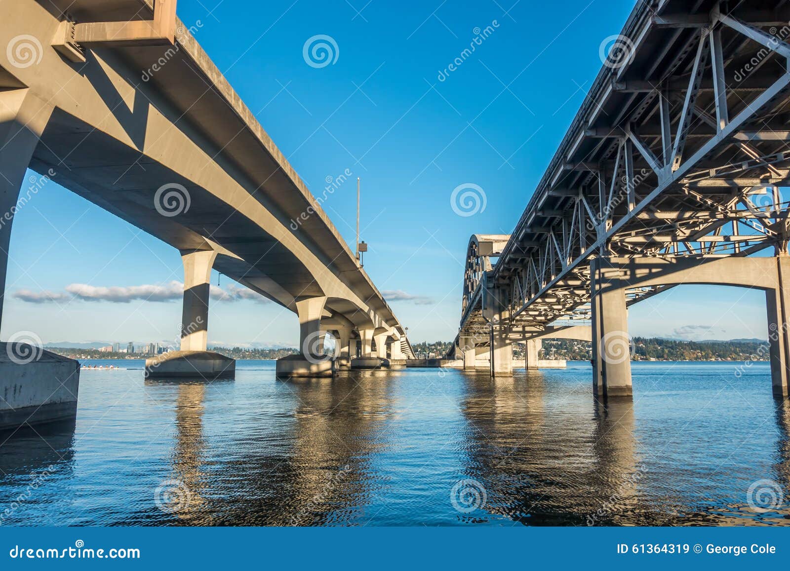 Seattle Bridge 4 stock image. Image of hightway, water - 61364319