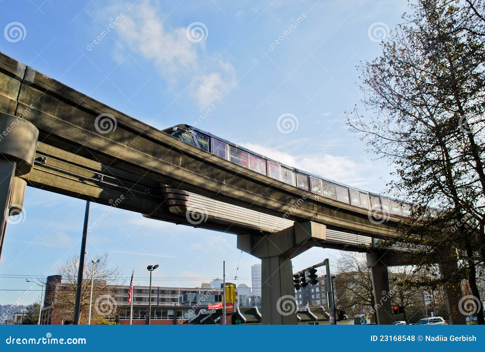 Seattle Center Monorail editorial stock photo. Image of excursion ...