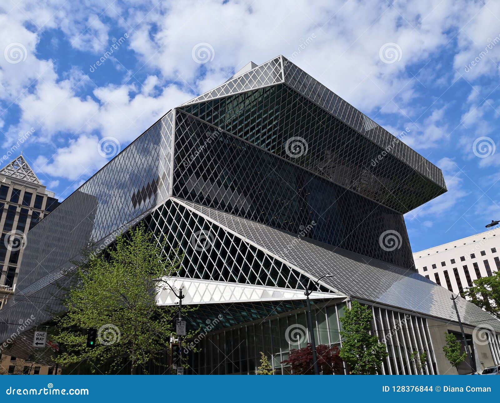 Seattle Central Library - Seattle, USA Stock Photo - Image of center ...