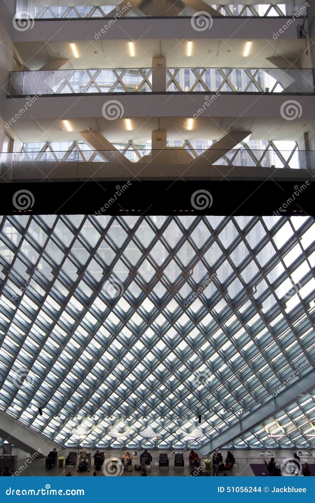 Seattle Central Library Interior Designs Editorial Stock Image - Image ...