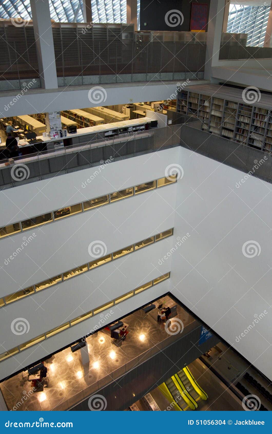 Seattle Central Library Interior Designs Stock Photo - Image of ...