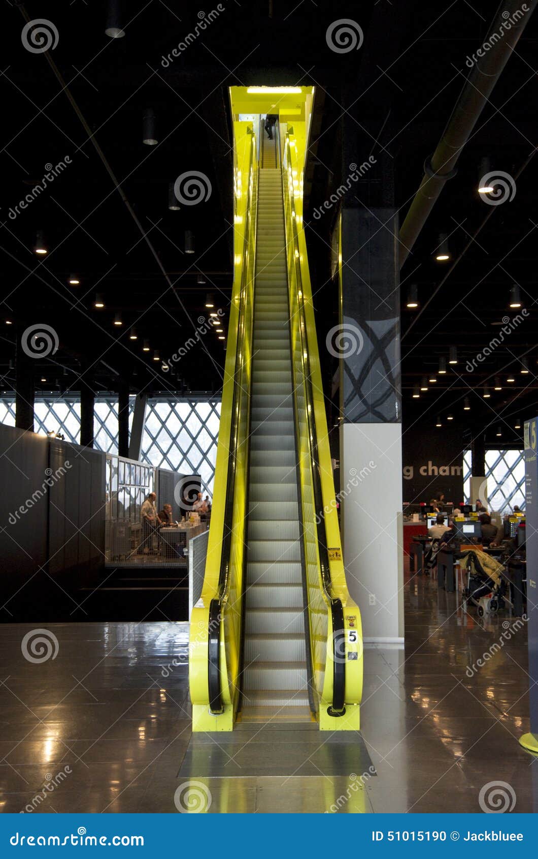 Seattle Central Library Interiors Escalator Editorial Image - Image of ...
