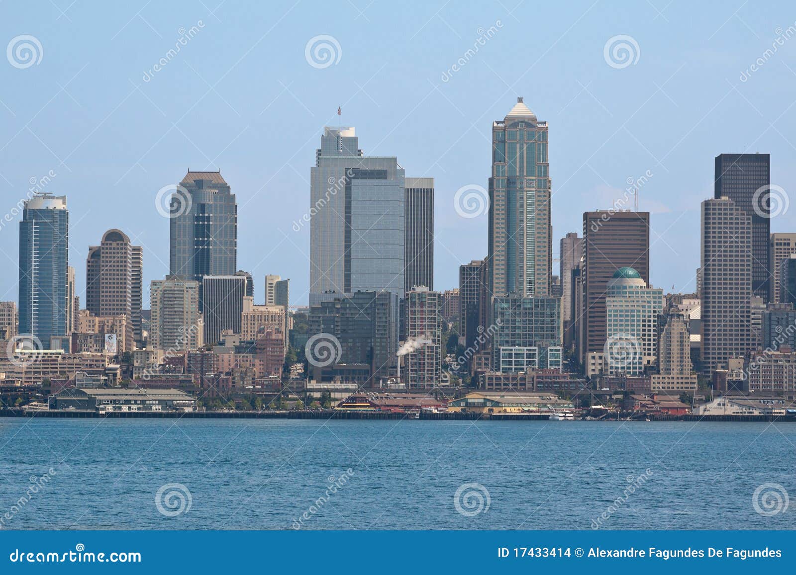 Seattle Cityscape stock photo. Image of sound, america - 17433414
