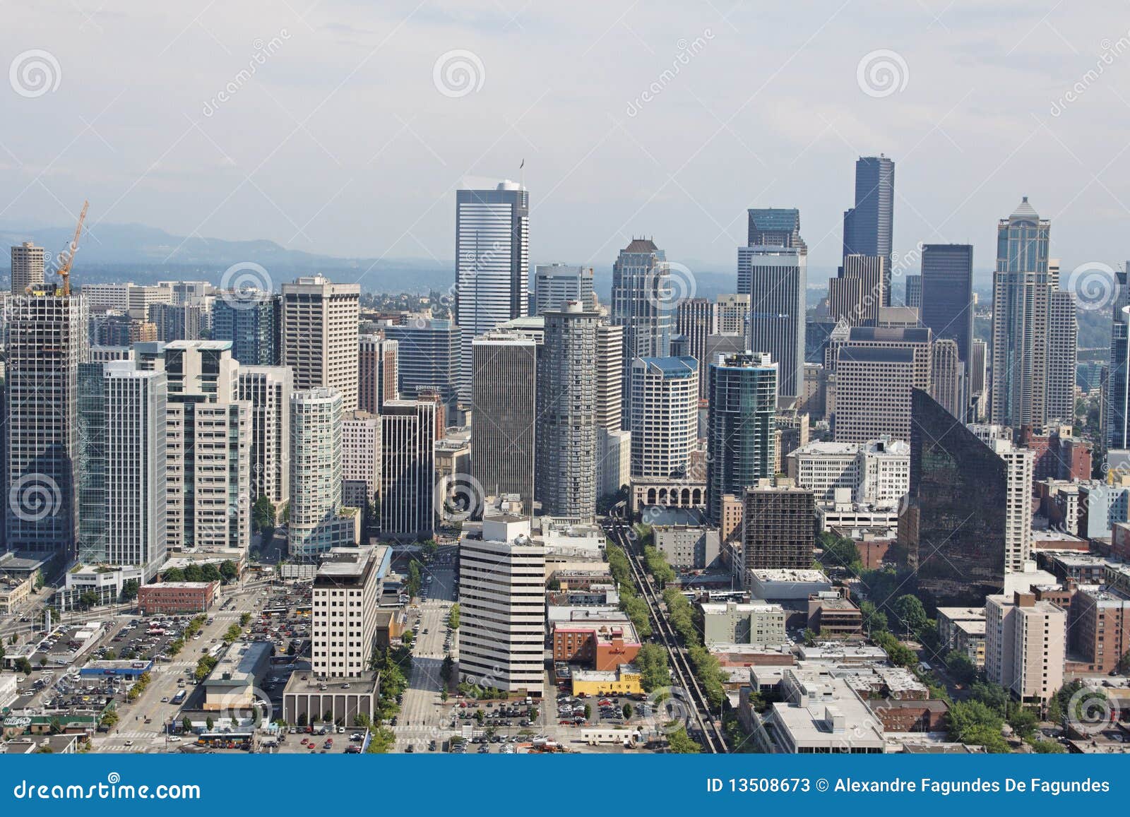 Seattle Downtown Cityscape stock image. Image of america - 13508673