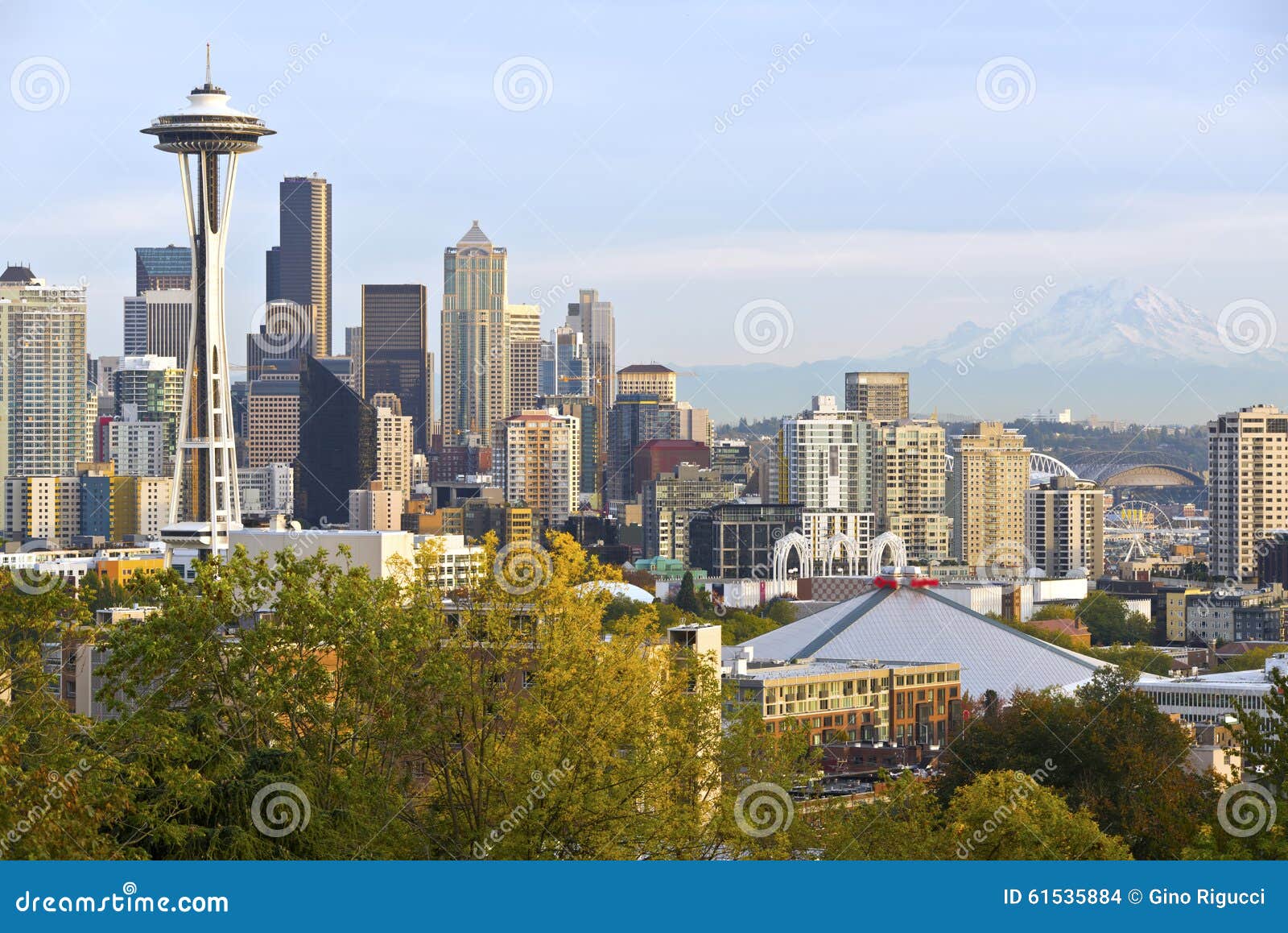 Seattle Downtown Modern Buildings Skyline. Stock Photo - Image of ...