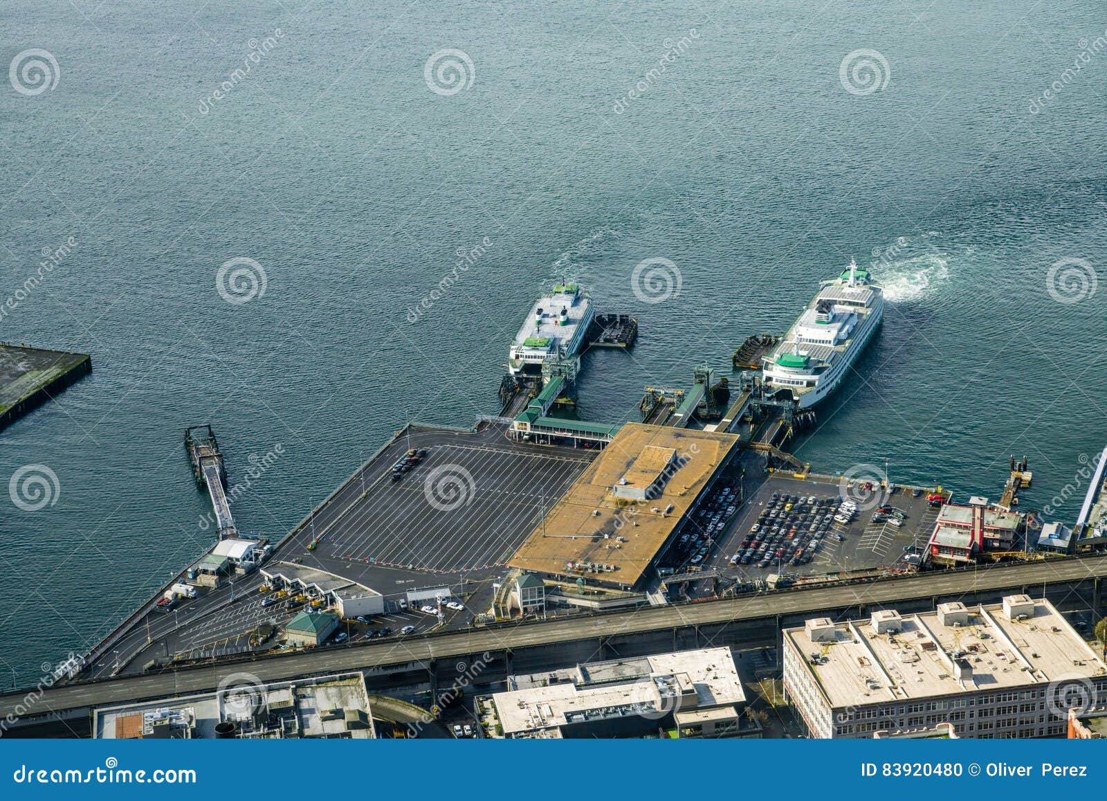 Seattle Ferry Terminal editorial image. Image of roads - 83920480