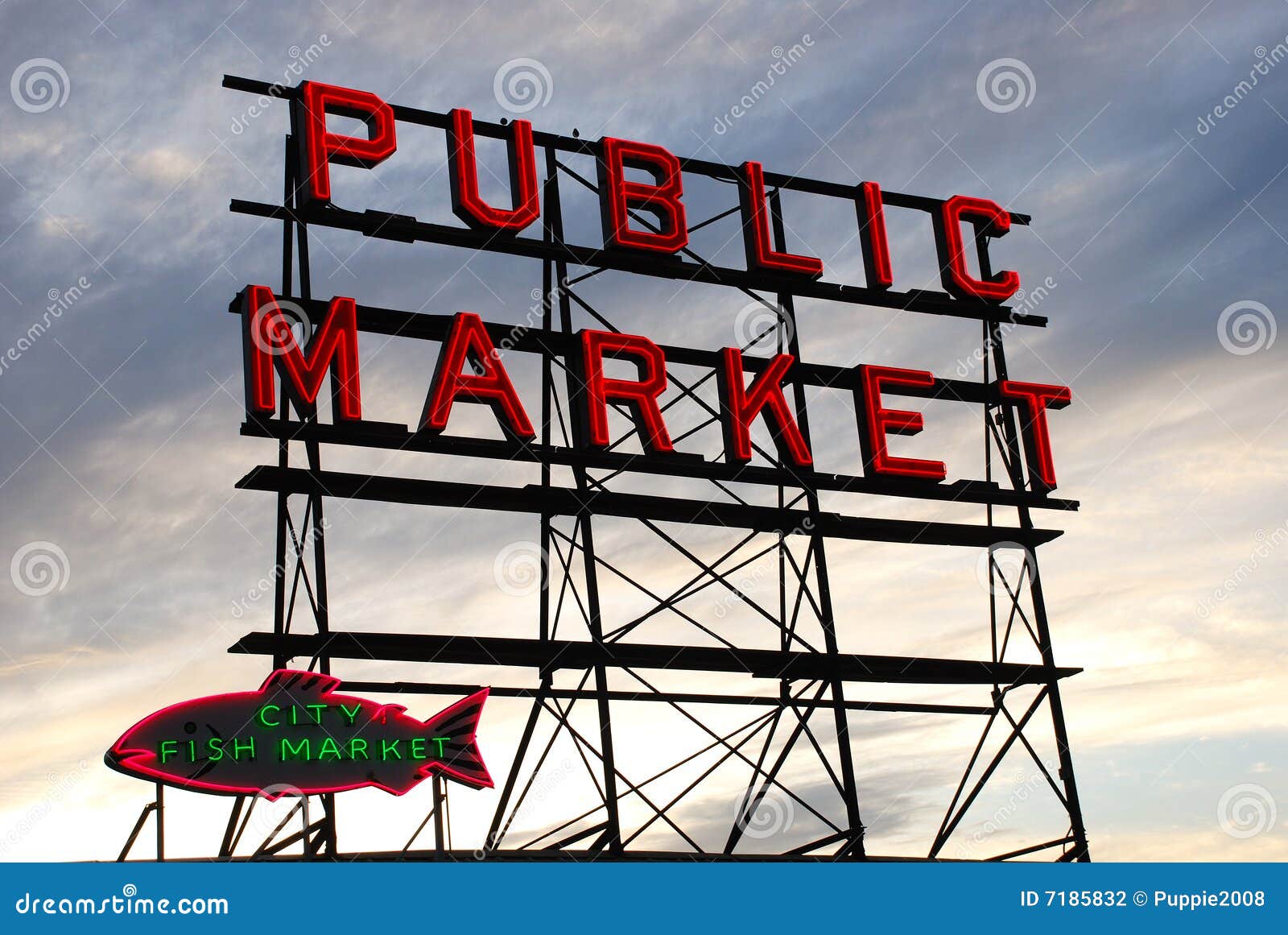 Seattle Fish Market stock photo. Image of market, close - 7185832