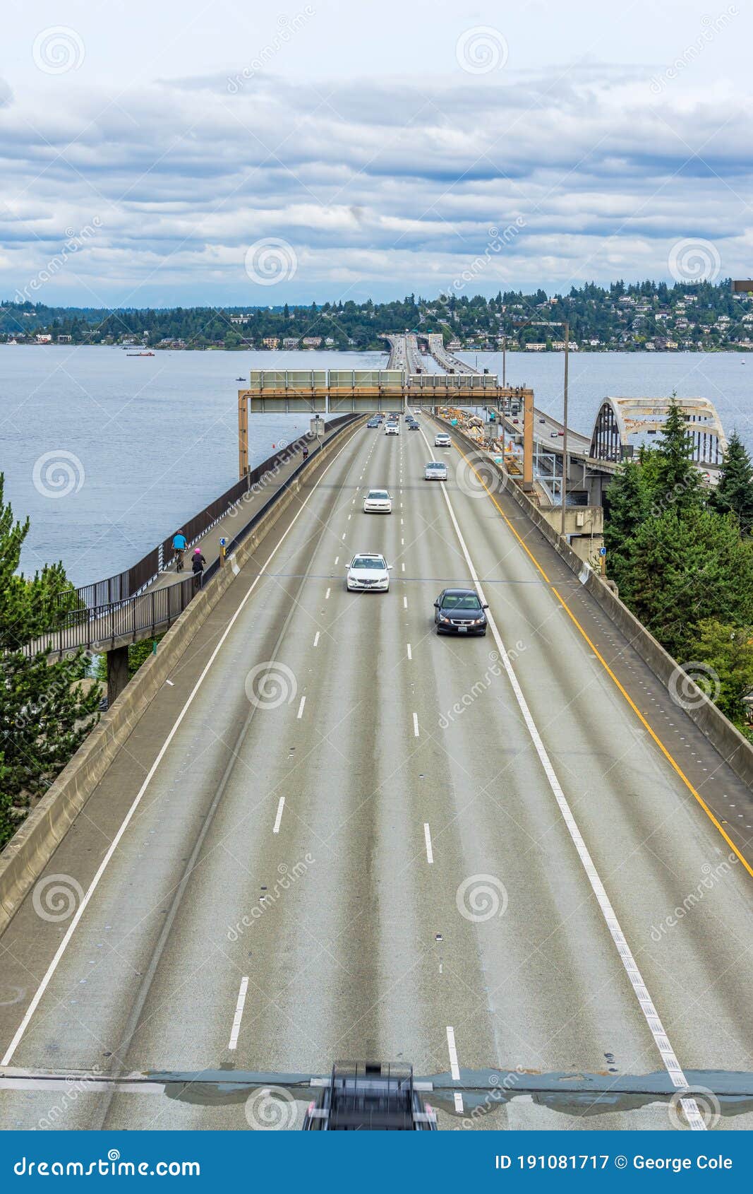 Seattle Floating Bridges Panorama 4 Stock Image - Image of water ...