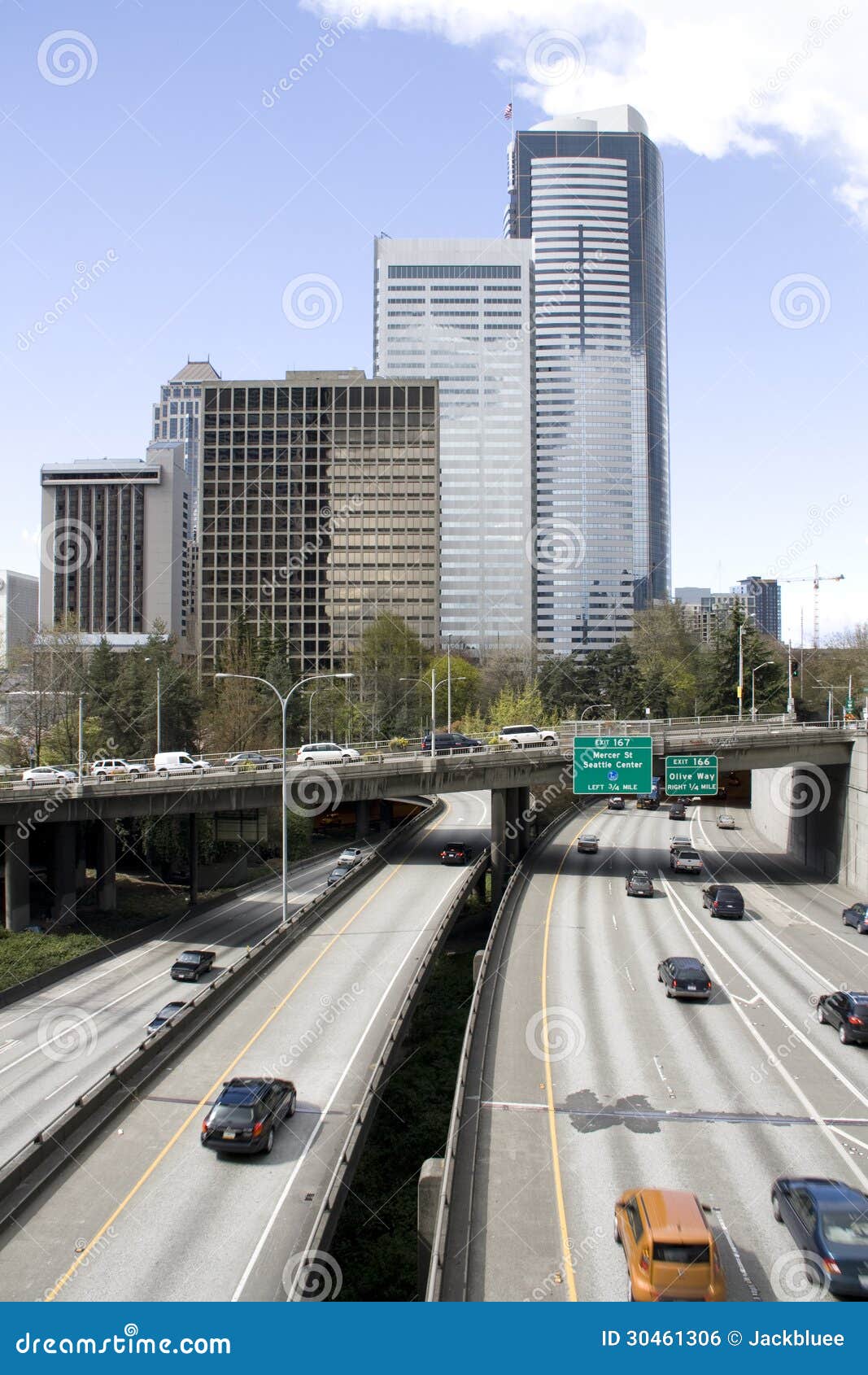 Seattle freeway stock photo. Image of glass, seattle - 30461306