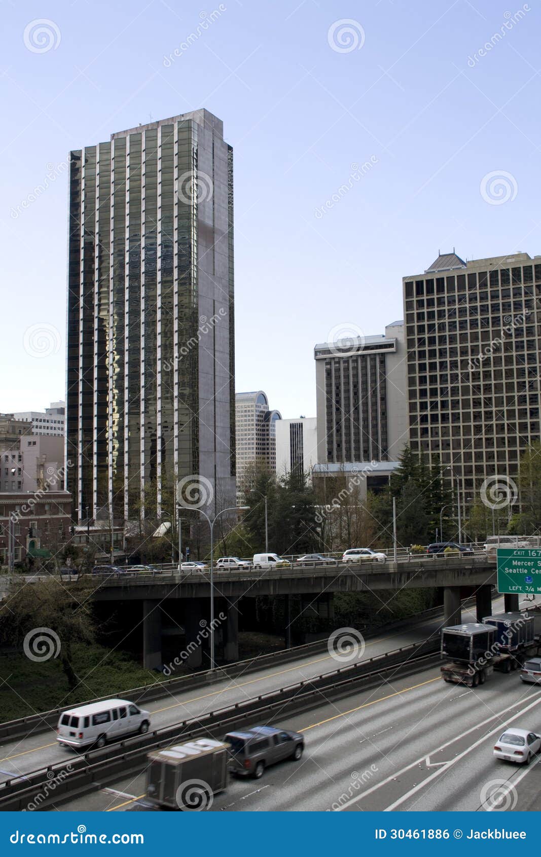 Seattle freeway stock photo. Image of designs, buildings - 30461886