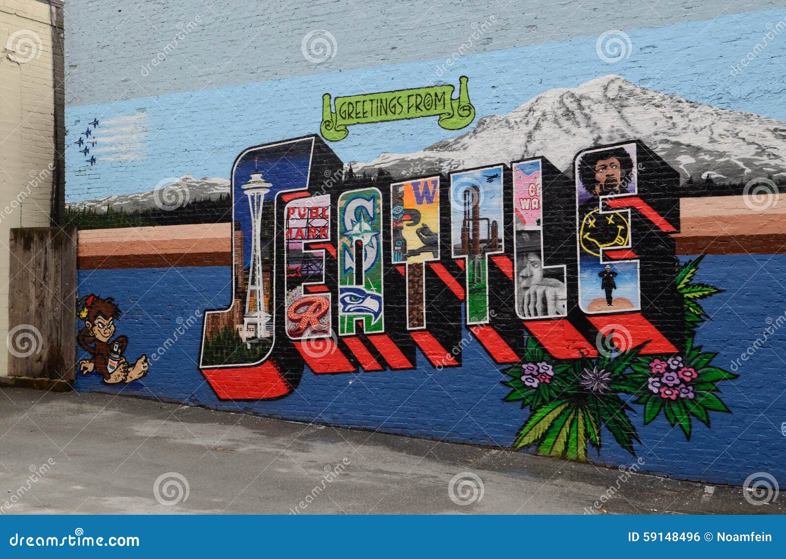 Seattle graffiti editorial photo. Image of deface, artistic - 59148496