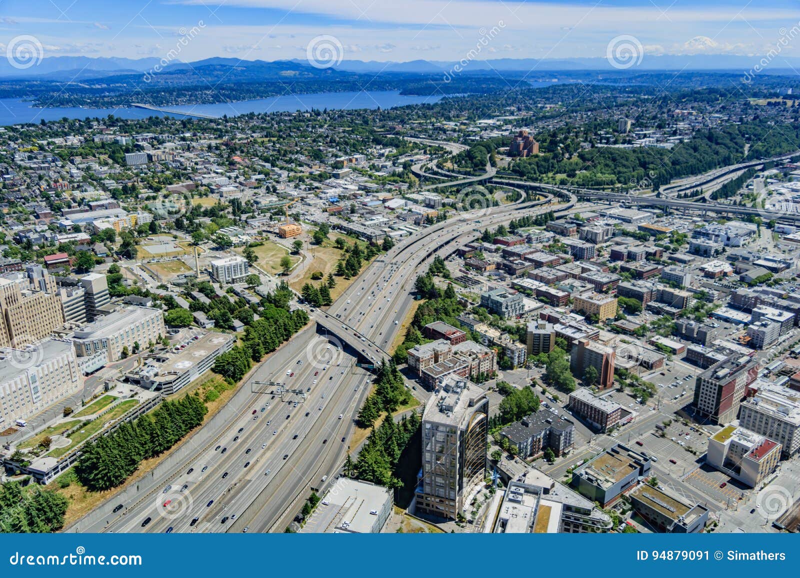 Seattle Highways stock image. Image of center, street - 94879091