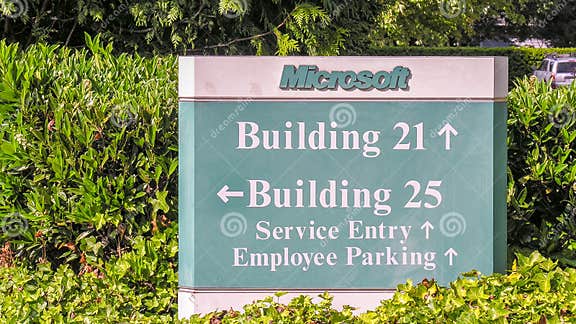 SEATTLE - JULY 23, 2006: Microsoft Headquarters Signs. Microsoft is a ...