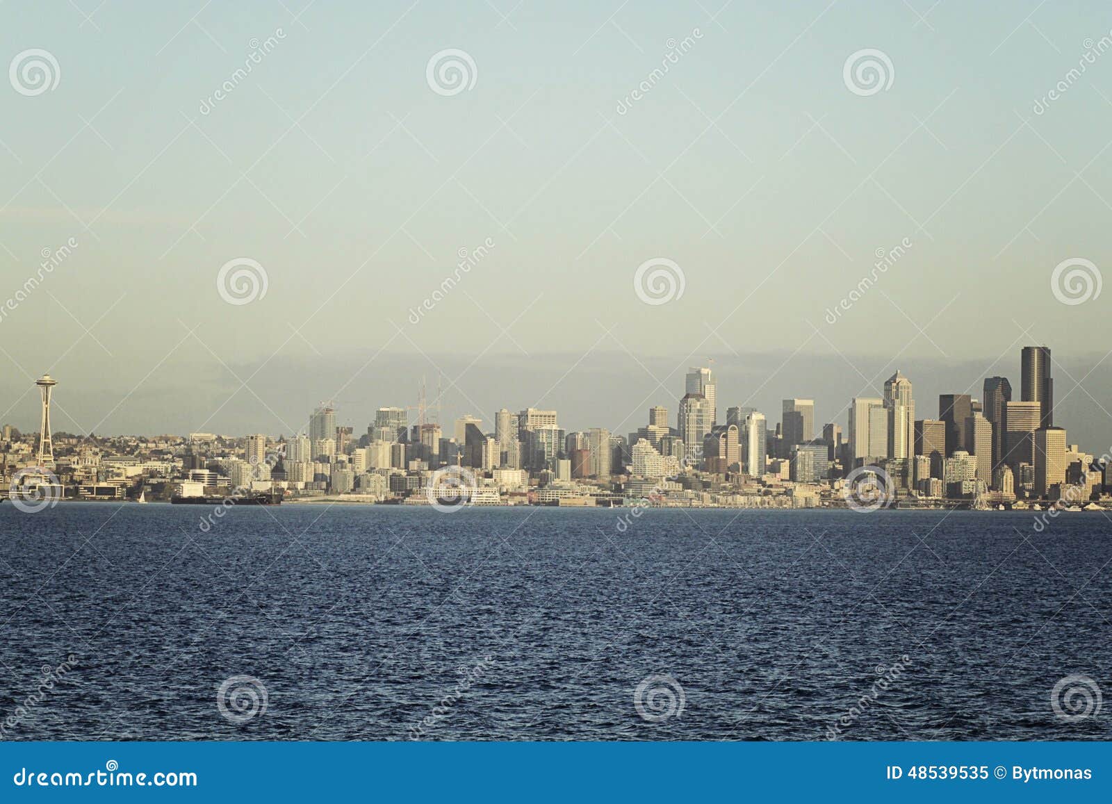 Seattle panorama stock image. Image of seattle, washington - 48539535