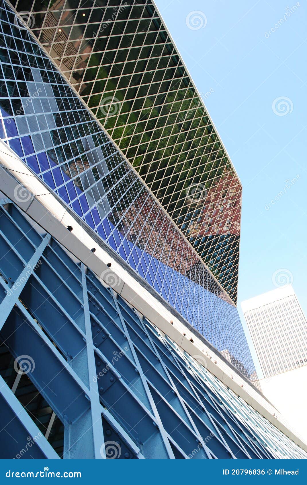 Seattle Public Library stock photo. Image of books, library - 20796836