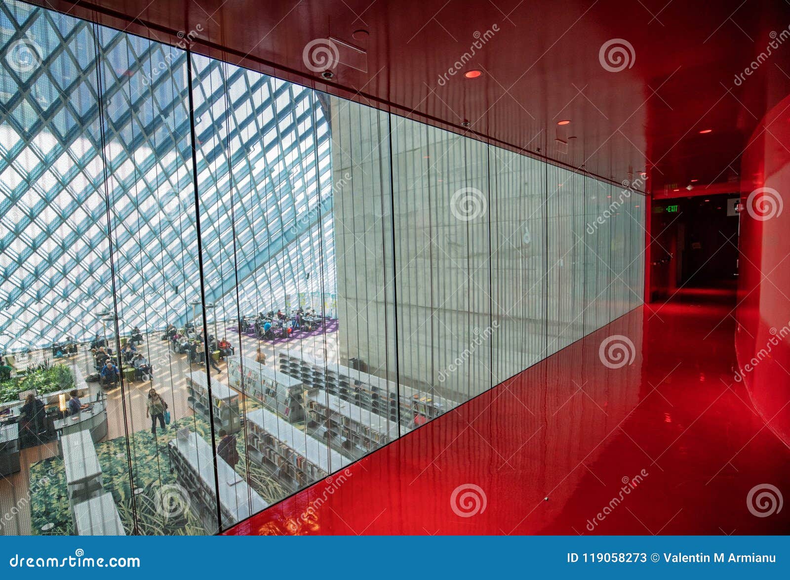 Seattle Public Library Interior Elevators Editorial Image ...