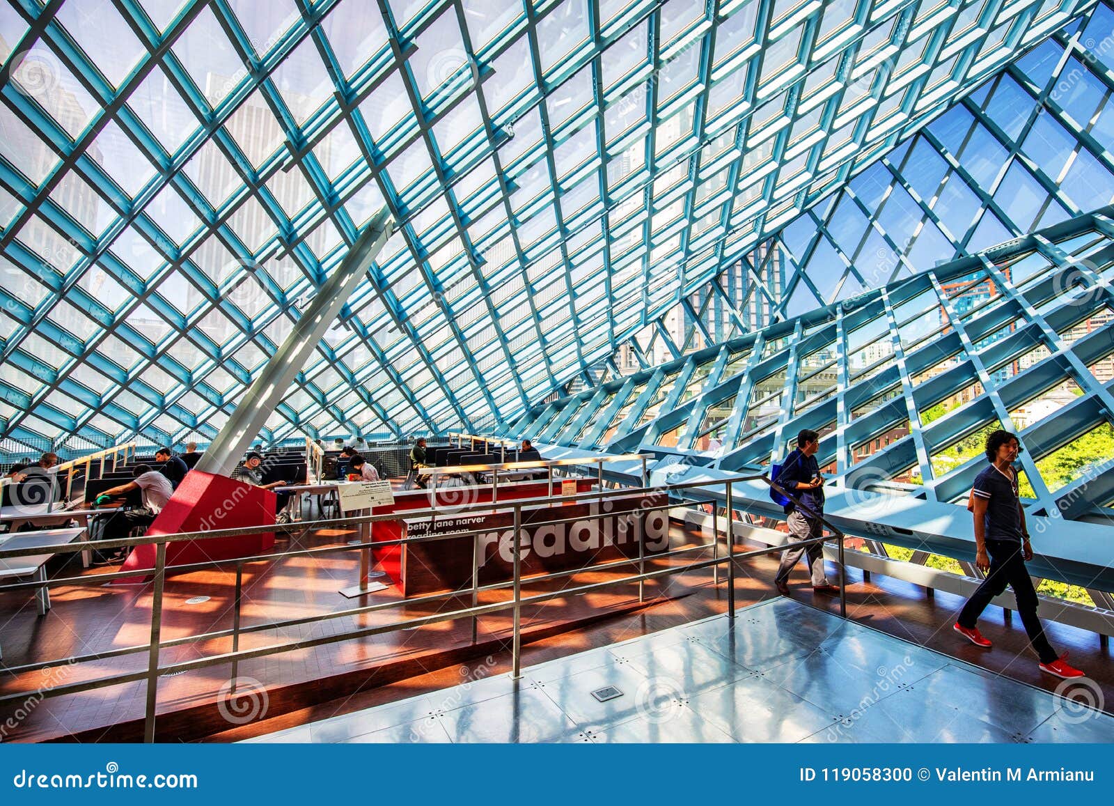 Seattle Public Library Interior Elevators Editorial Image ...