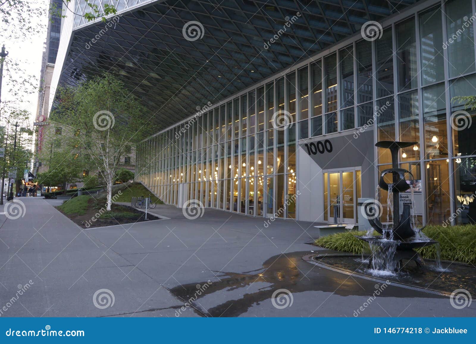 Seattle Public Library-Central Library Editorial Stock Photo - Image of ...