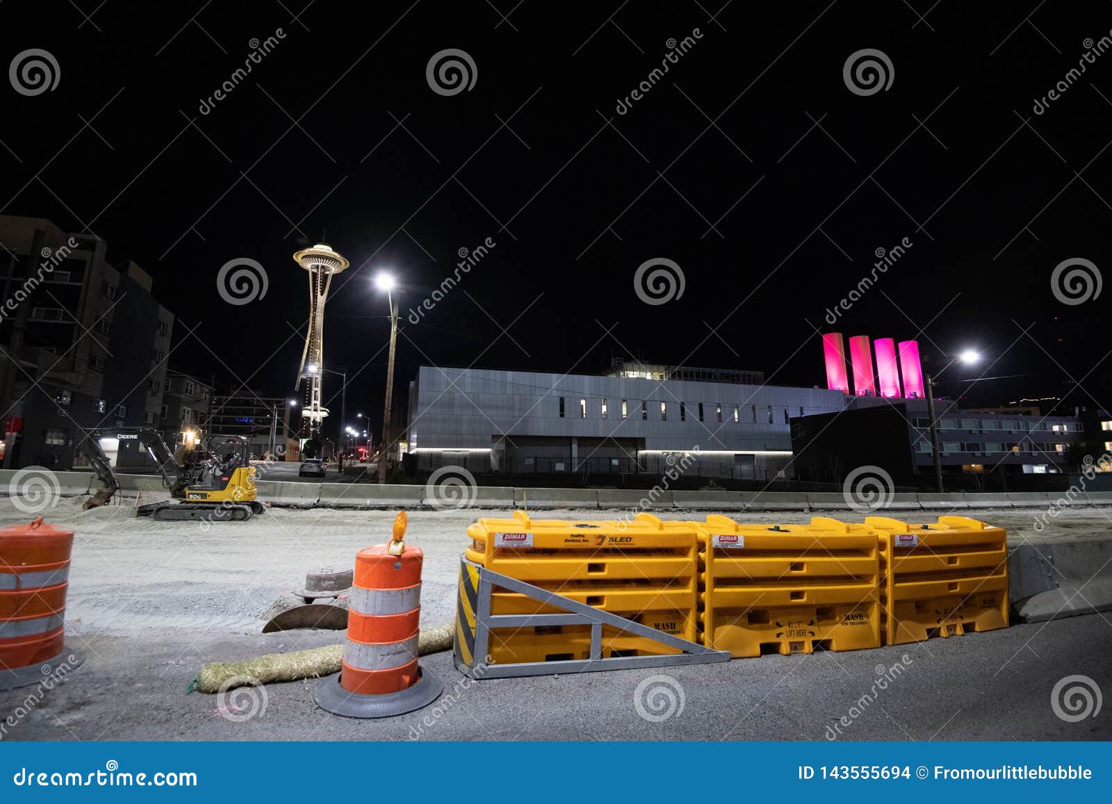 North Seattle Highway 99 Construction March 2019 Editorial Stock Image ...