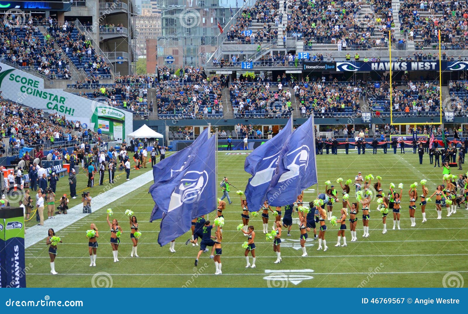 Seattle Seahawks Take the Field Editorial Photography - Image of champs ...