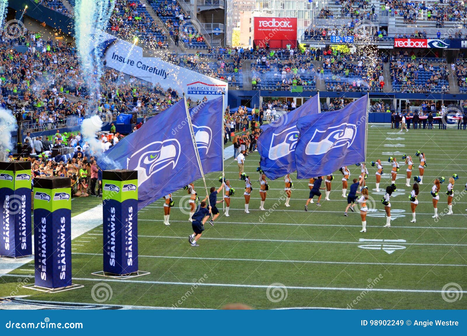 Seattle Seahawks Take the Field Editorial Stock Image - Image of ...