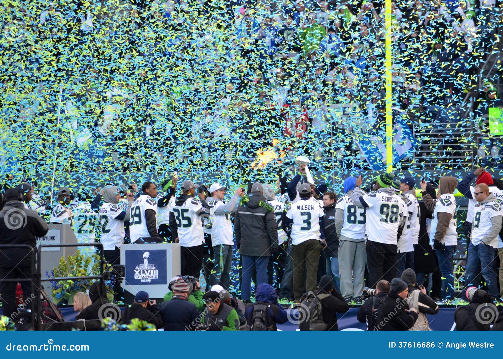 Seattle Seahawks Victory Celebration Editorial Photo - Image of ...
