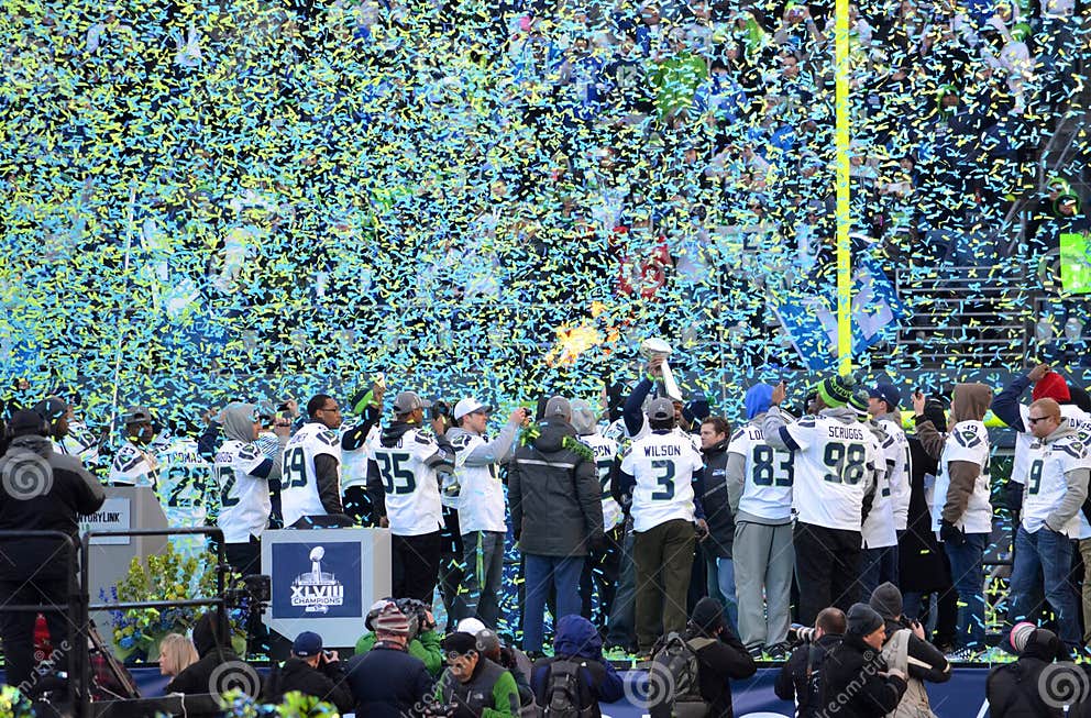 Seattle Seahawks Victory Celebration Editorial Photo - Image of ...