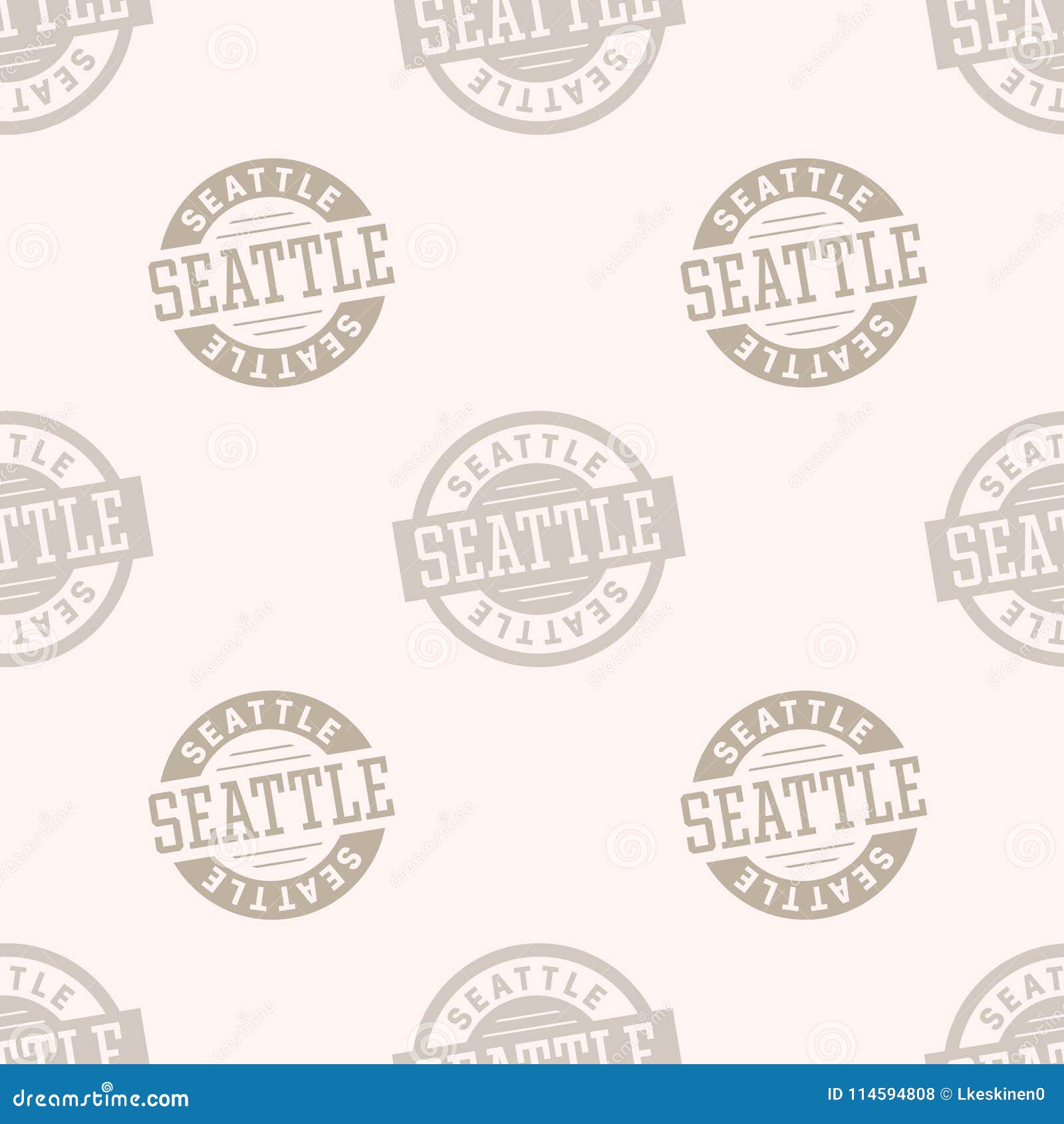 Seattle seamless pattern stock vector. Illustration of city - 114594808
