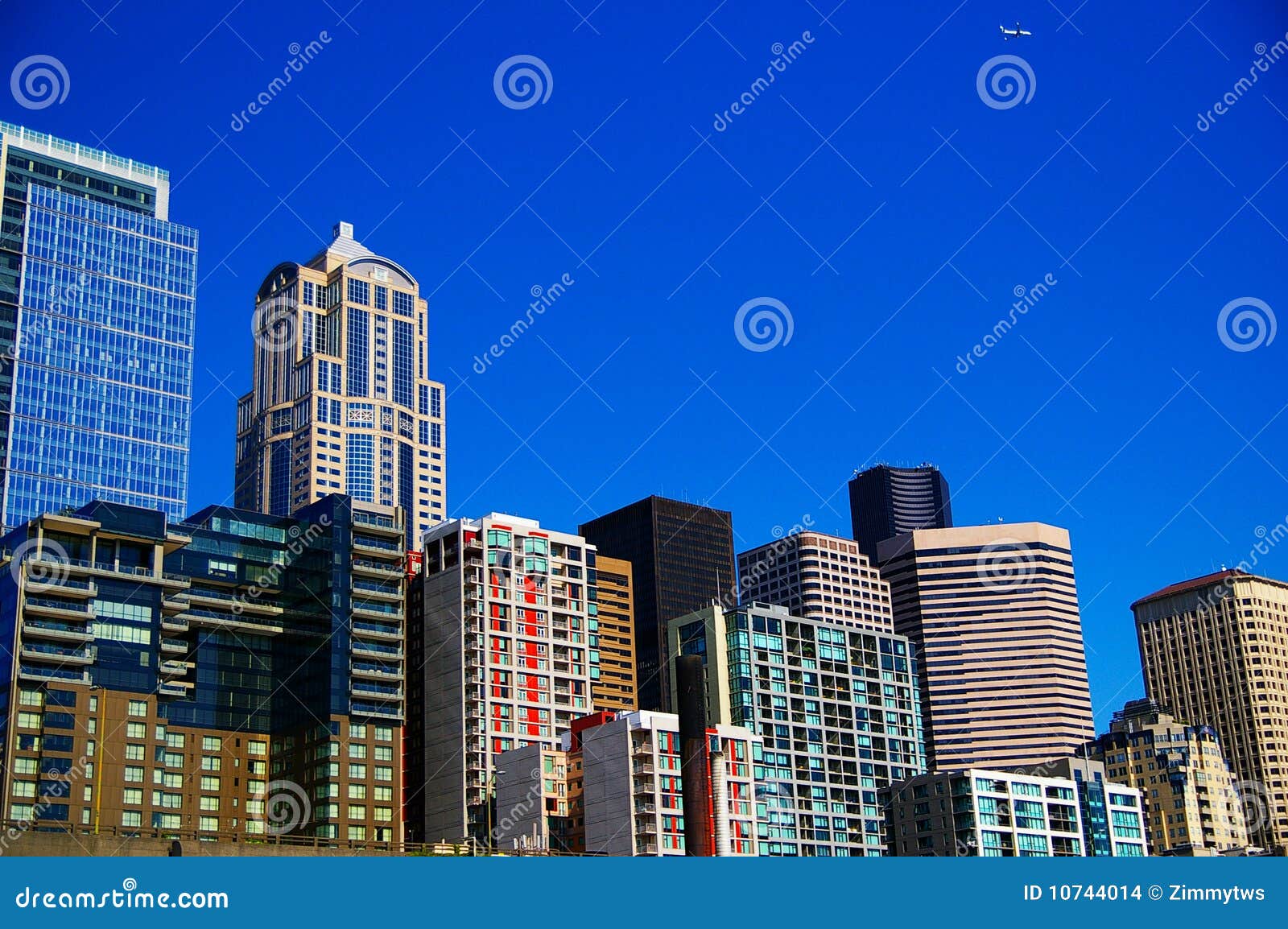Seattle skyline stock photo. Image of blue, skyscraper - 10744014