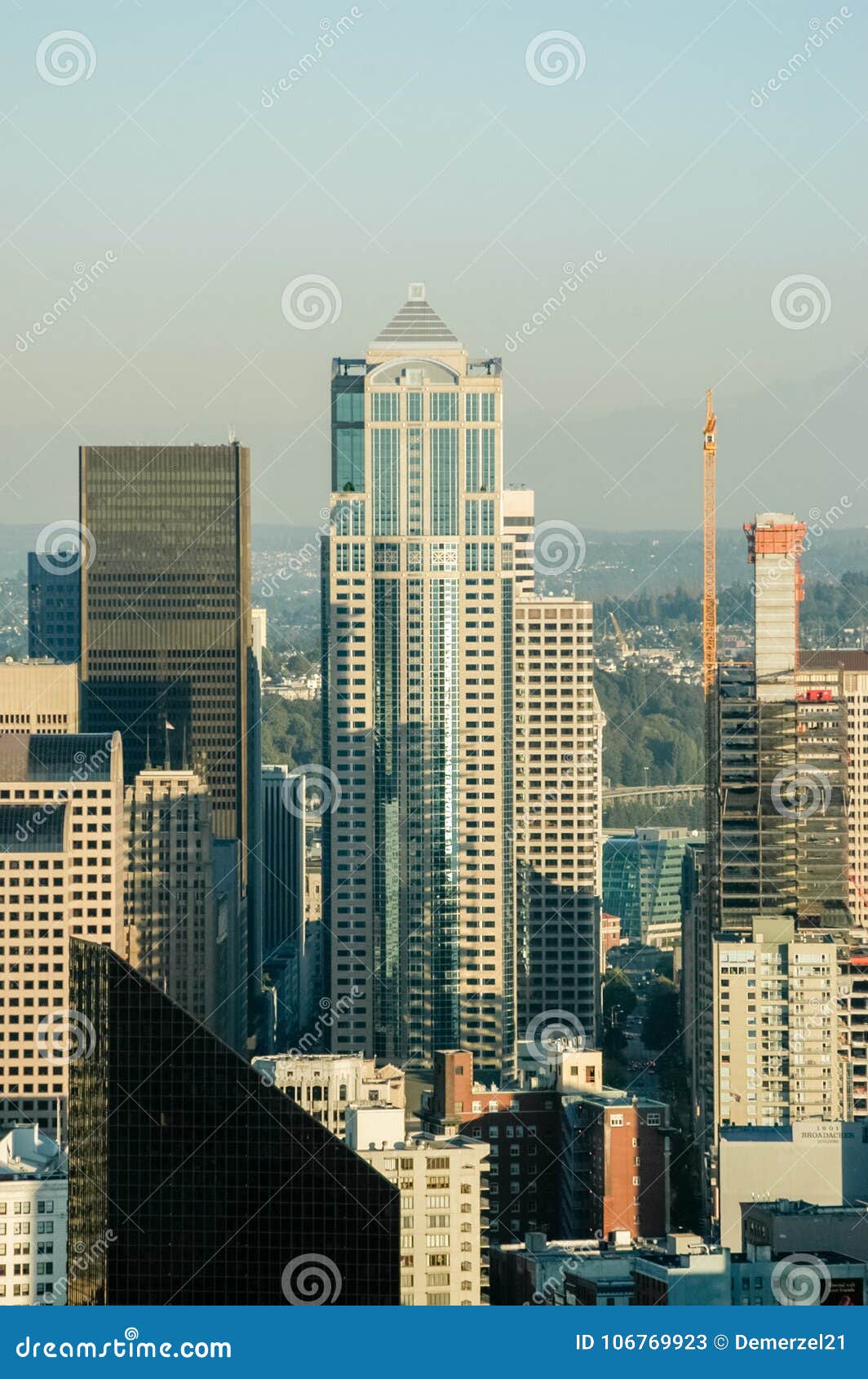Seattle Skyline editorial stock photo. Image of landmark - 106769923