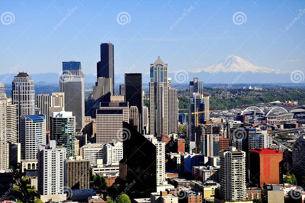 Seattle Skyline stock image. Image of high, buildings - 54949201