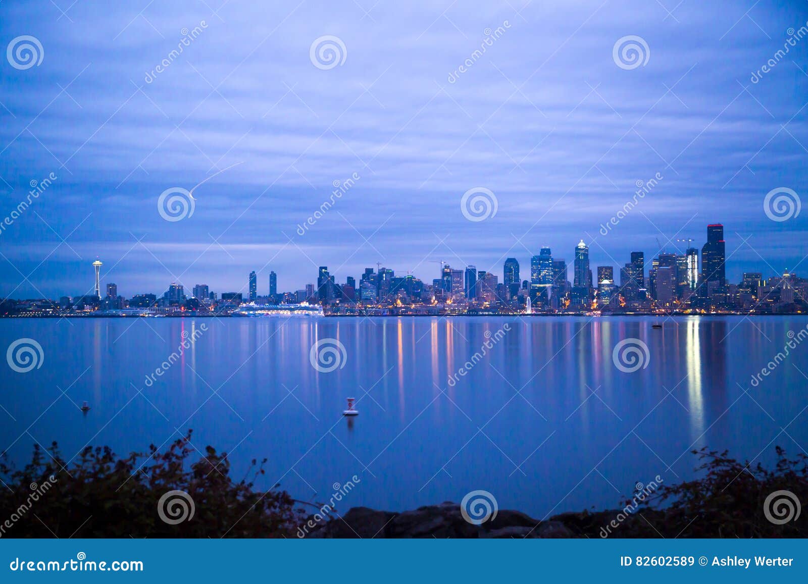 Seattle Skyline stock image. Image of city, sunrise, destination - 82602589