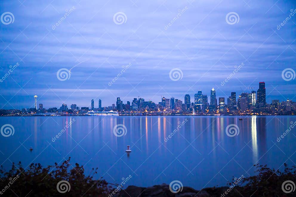 Seattle Skyline stock image. Image of city, sunrise, destination - 82602589