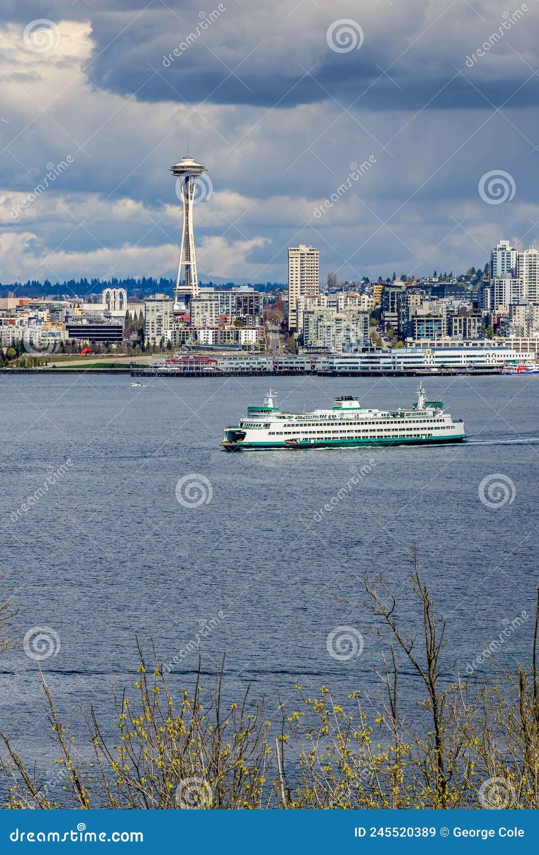 Seattle Skyline with Ferry 4 Editorial Stock Image - Image of northwest ...