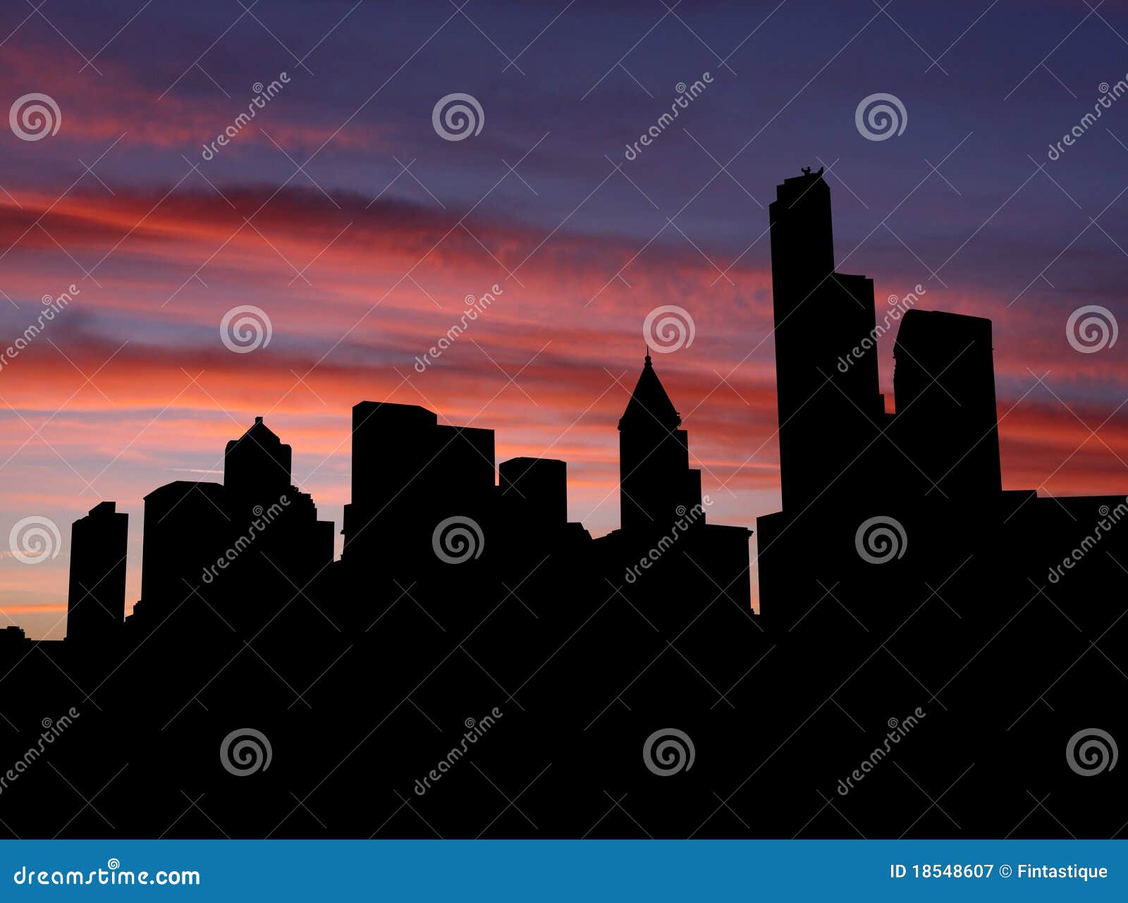 Seattle Skyline At Sunset Royalty-Free Illustration | CartoonDealer.com ...