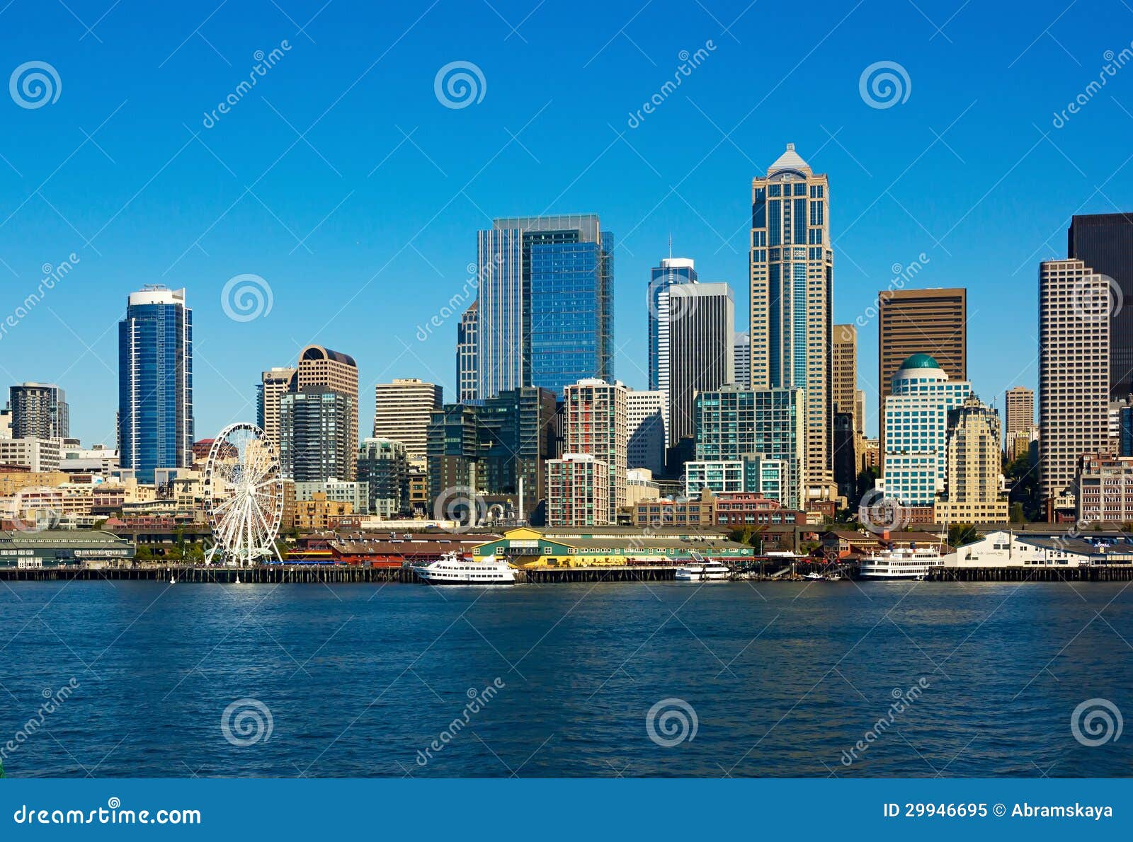 Seattle Skyline, Washington State Stock Image - Image of picturesque ...