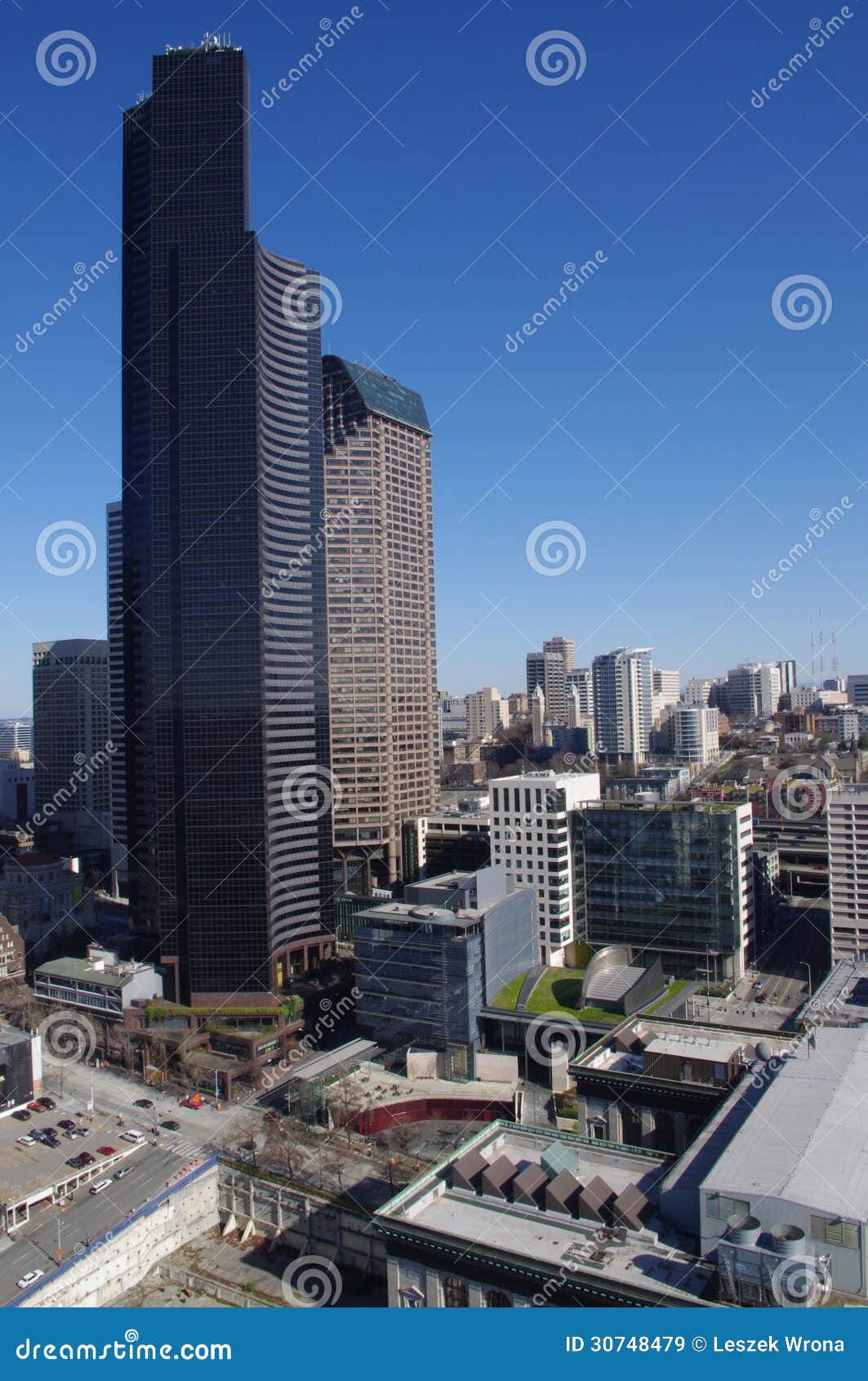 Seattle skyscrapers stock image. Image of rise, metropolis - 30748479
