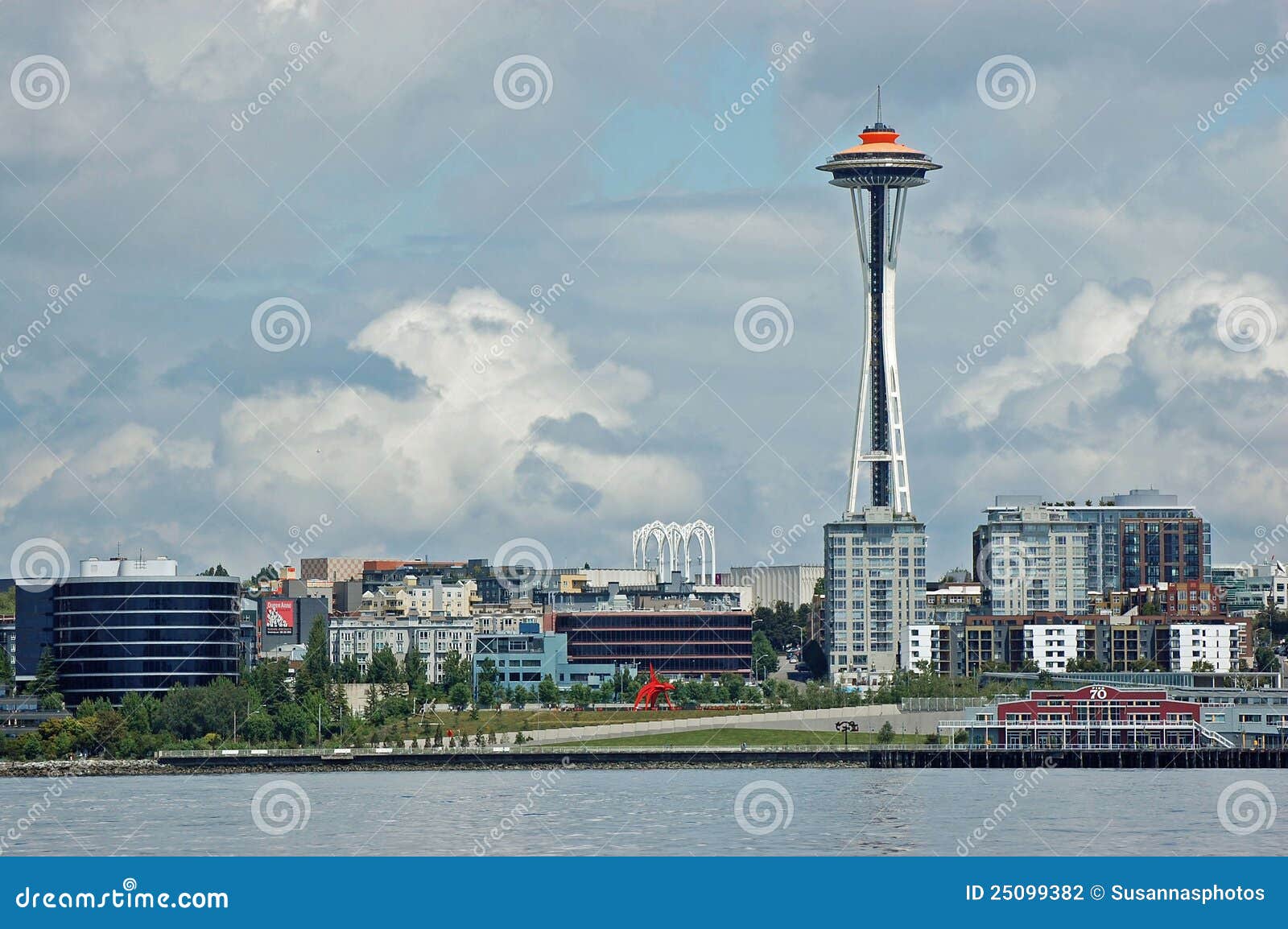 Seattle Space Needle As Seen From Inside The Chihuly Garden Editorial ...