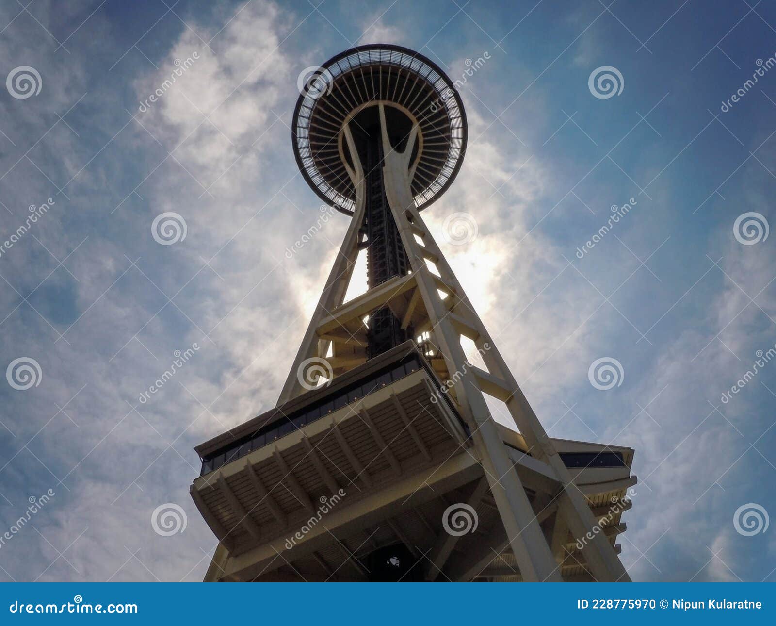Seattle Space Needle from Bottom Editorial Image - Image of outdoors ...