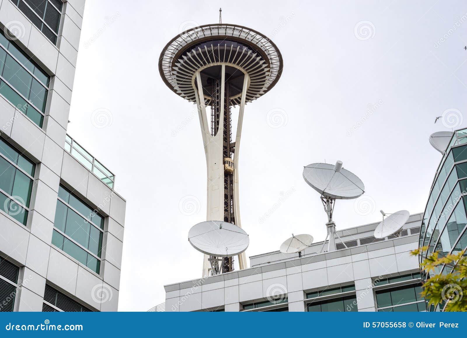 Seattle Space Needle editorial stock photo. Image of komo - 57055658