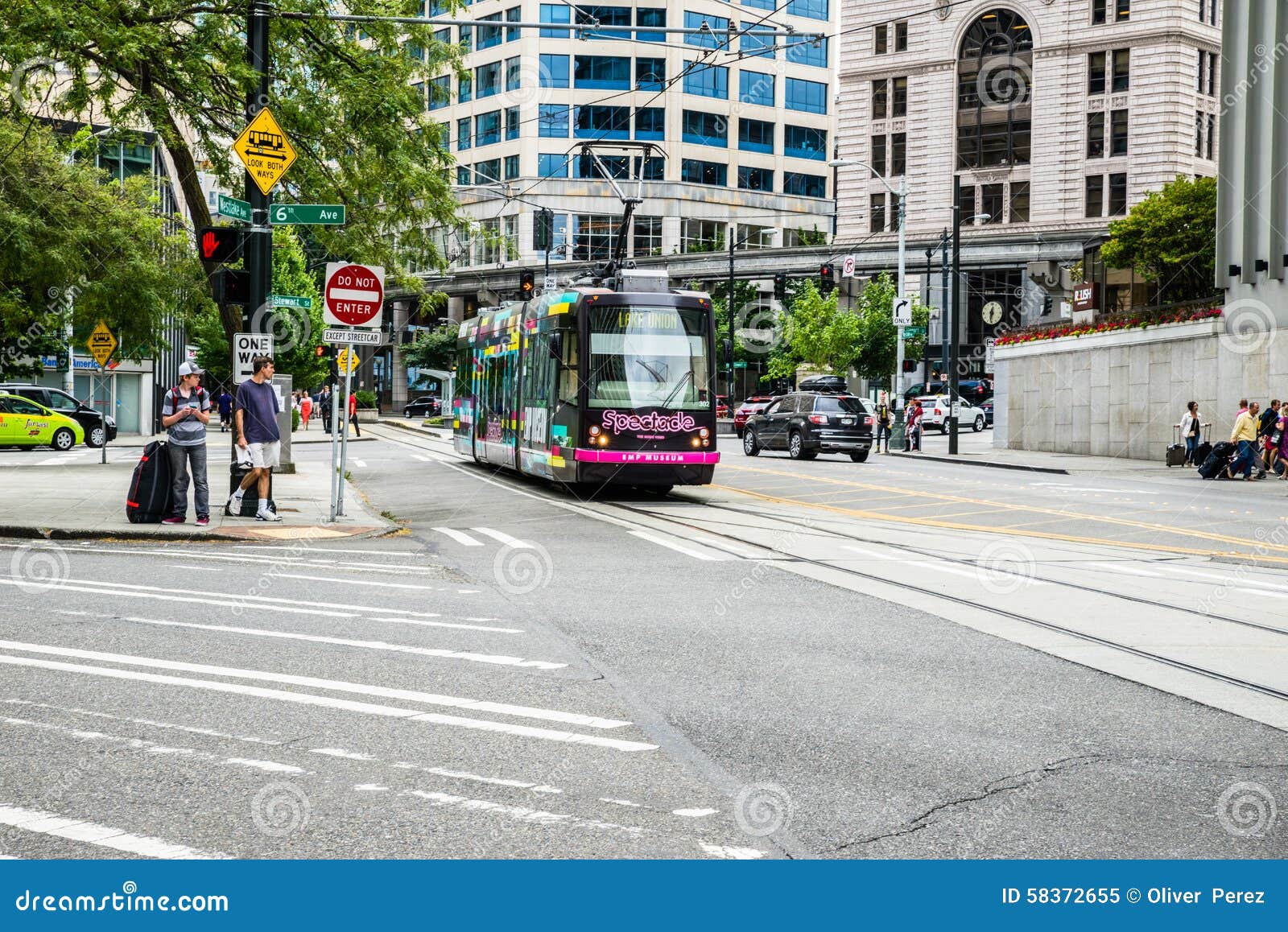 Seattle Streetcar editorial image. Image of american - 58372655