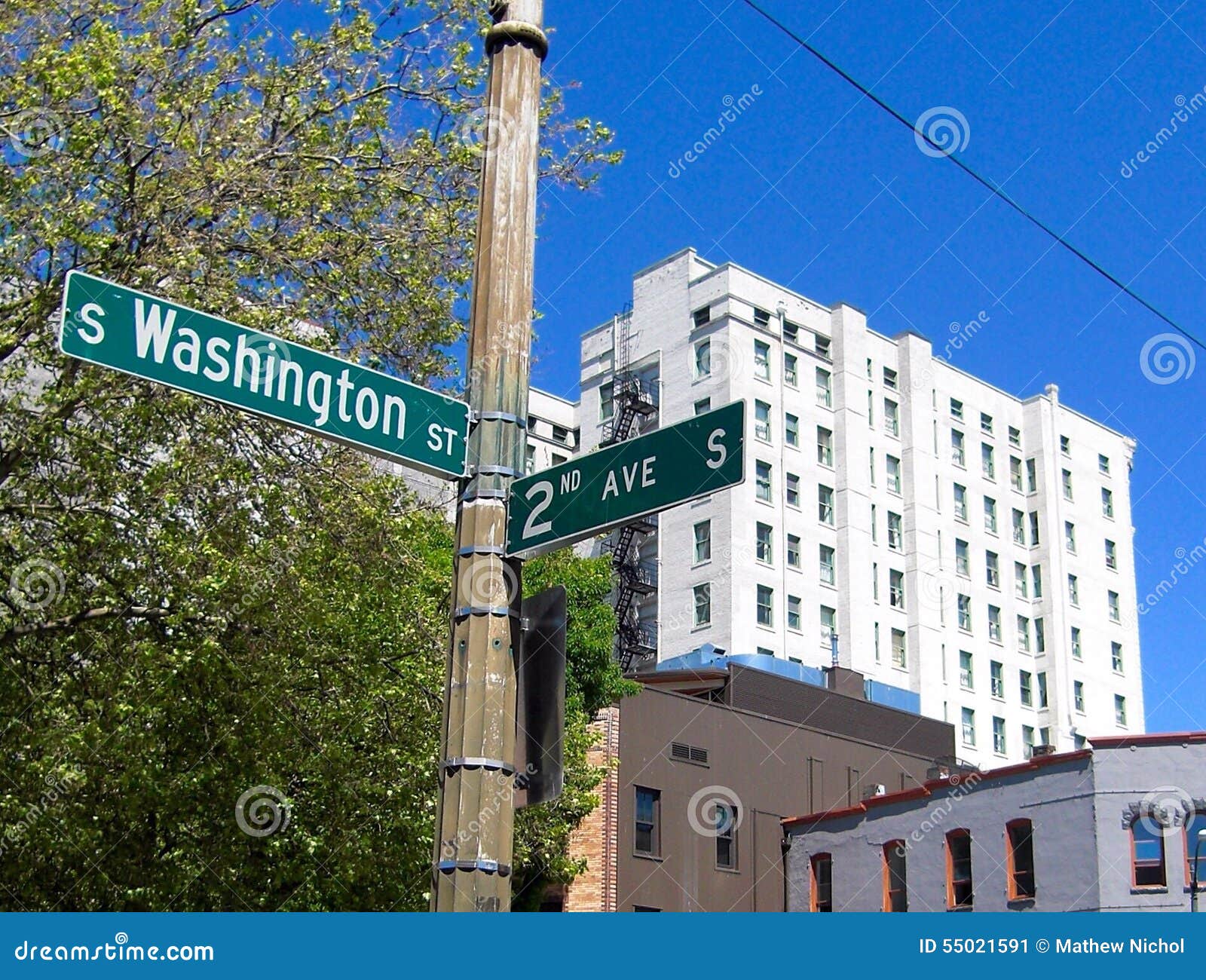 Seattle streetsign stock image. Image of streetsign, downtown - 55021591