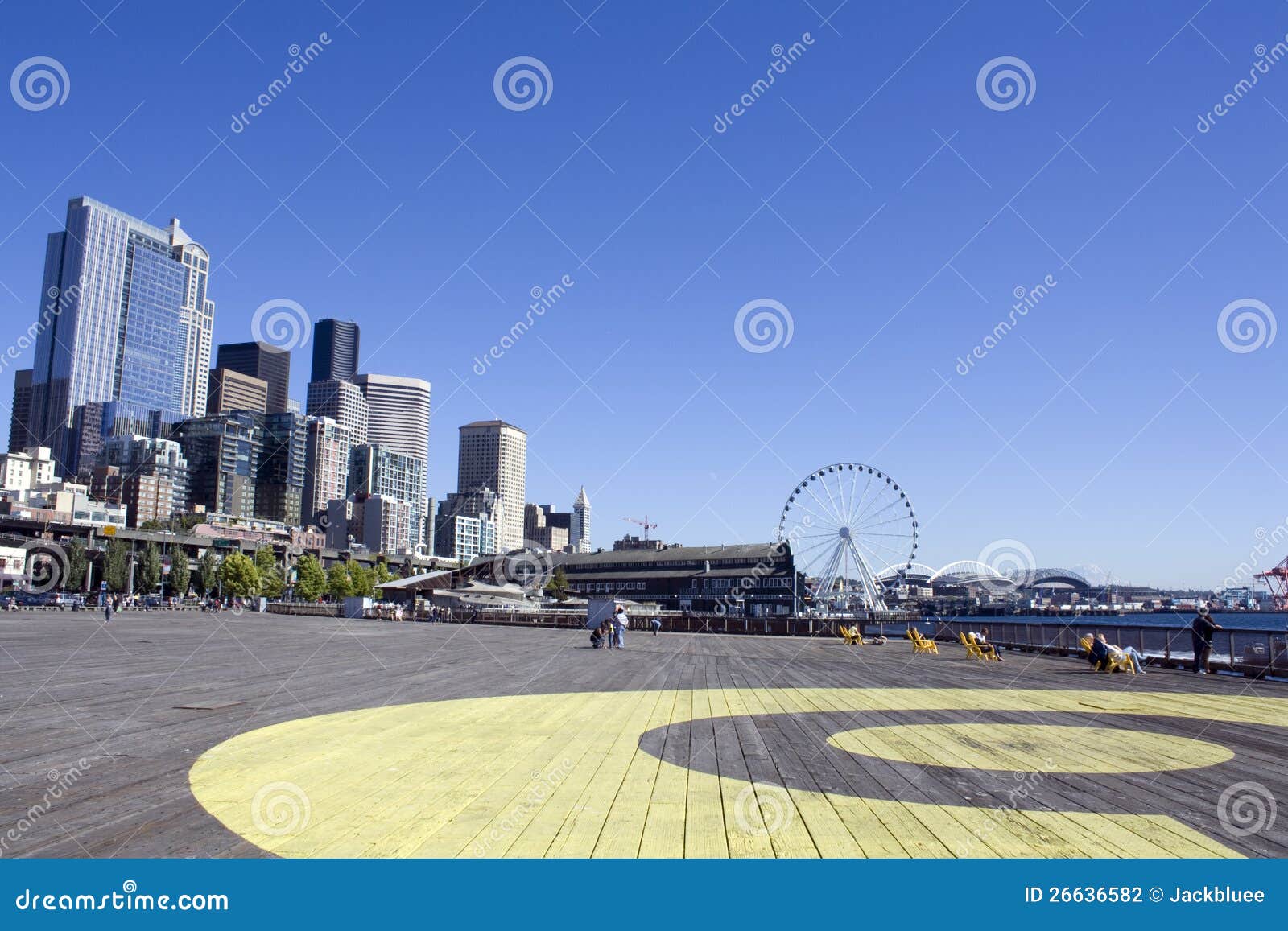 Seattle in Summer stock photo. Image of state, cityscape - 26636582