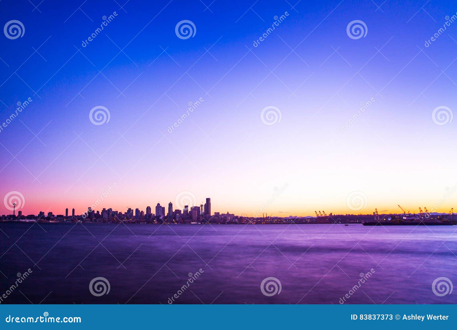Seattle Sunrise stock image. Image of water, puget, sunrise - 83837373