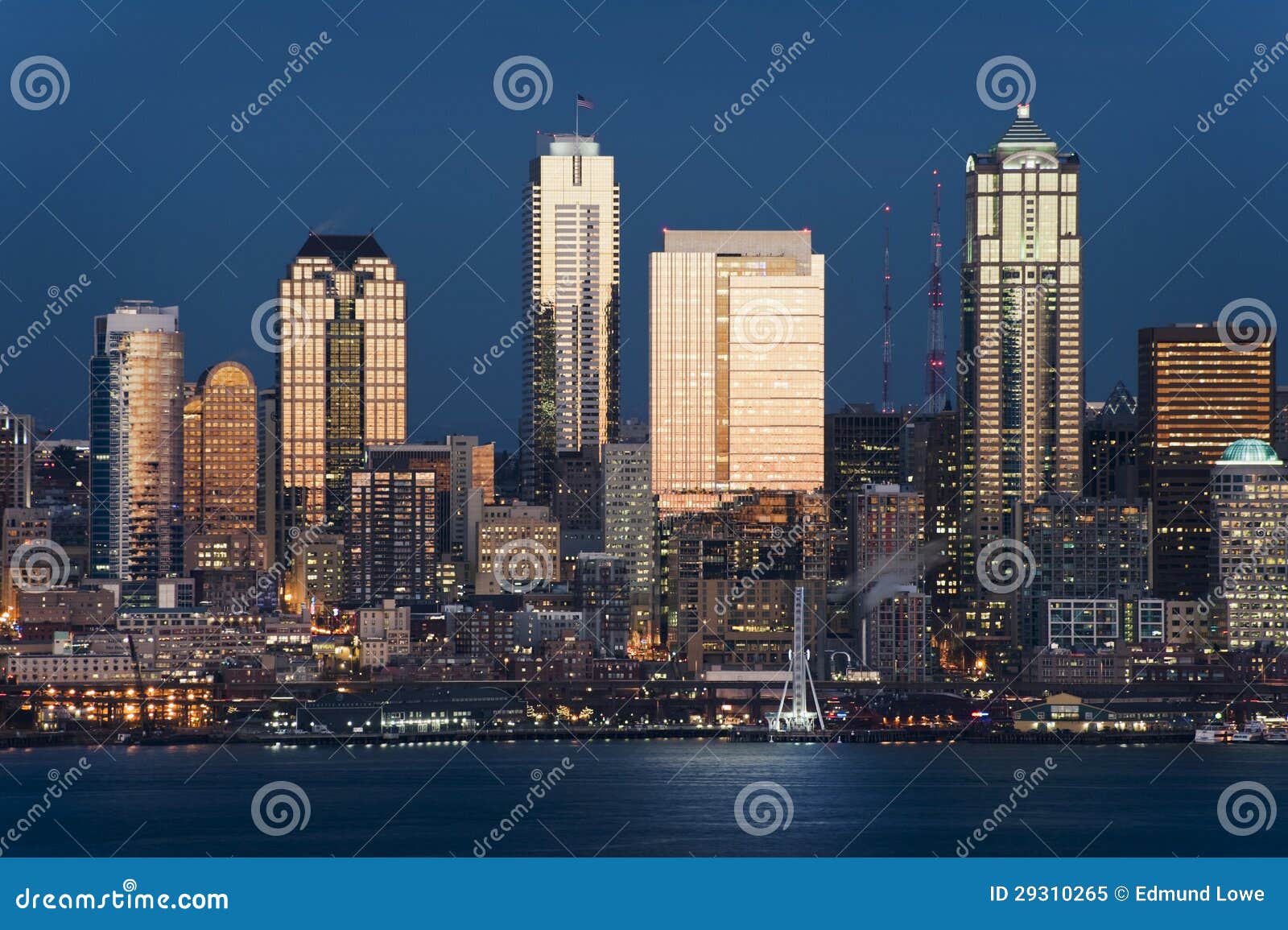 Seattle Sunset stock image. Image of northwest, skyline - 29310265