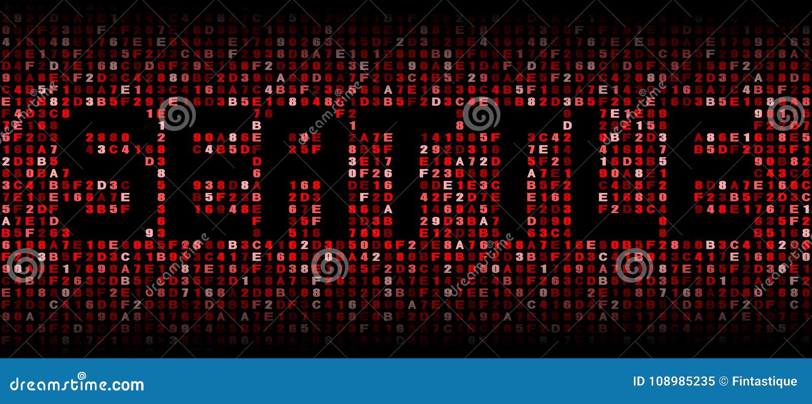 Seattle Text on Hex Code Illustration Stock Illustration - Illustration ...