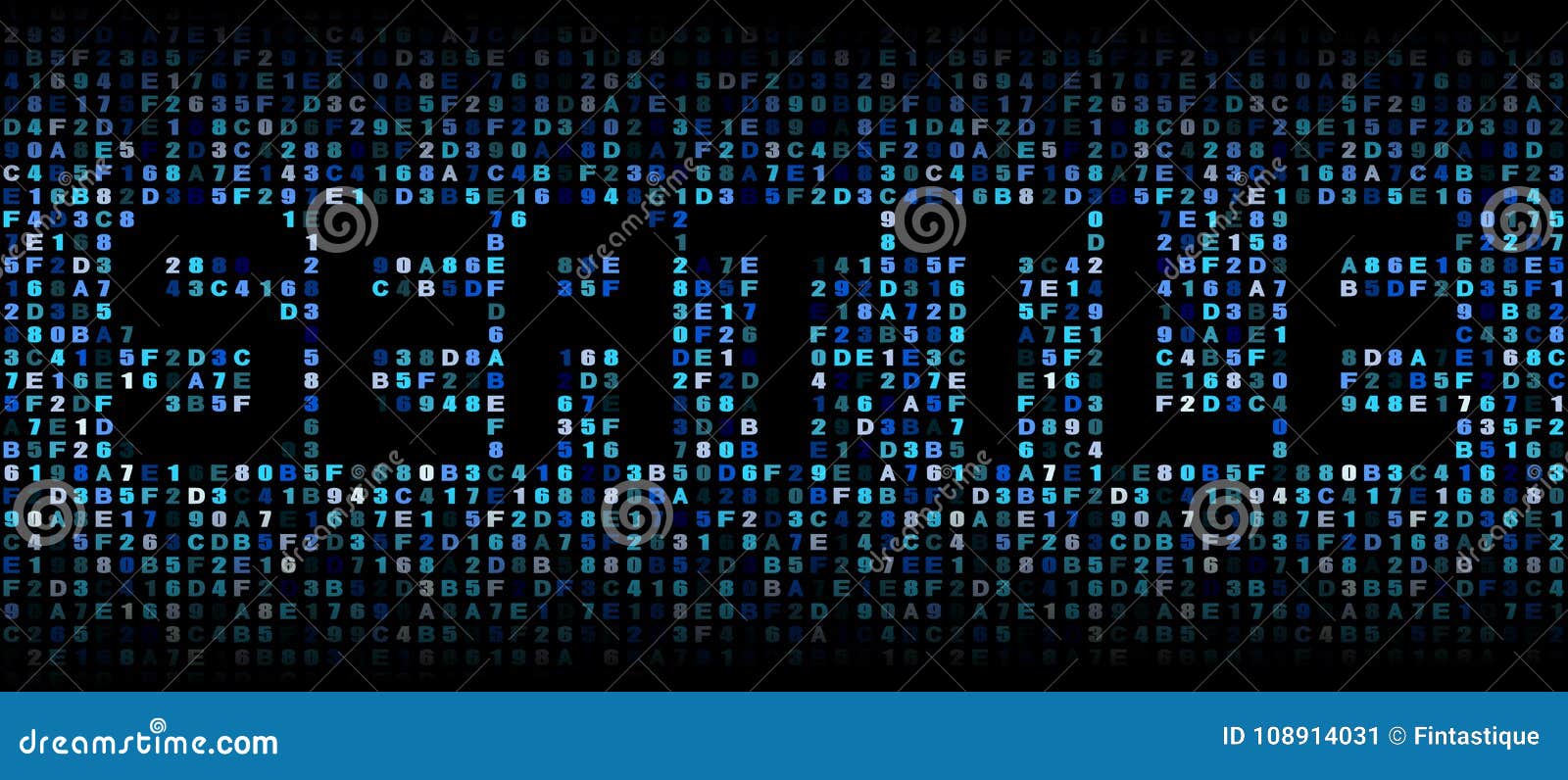 Seattle Text on Hex Code Illustration Stock Illustration - Illustration ...